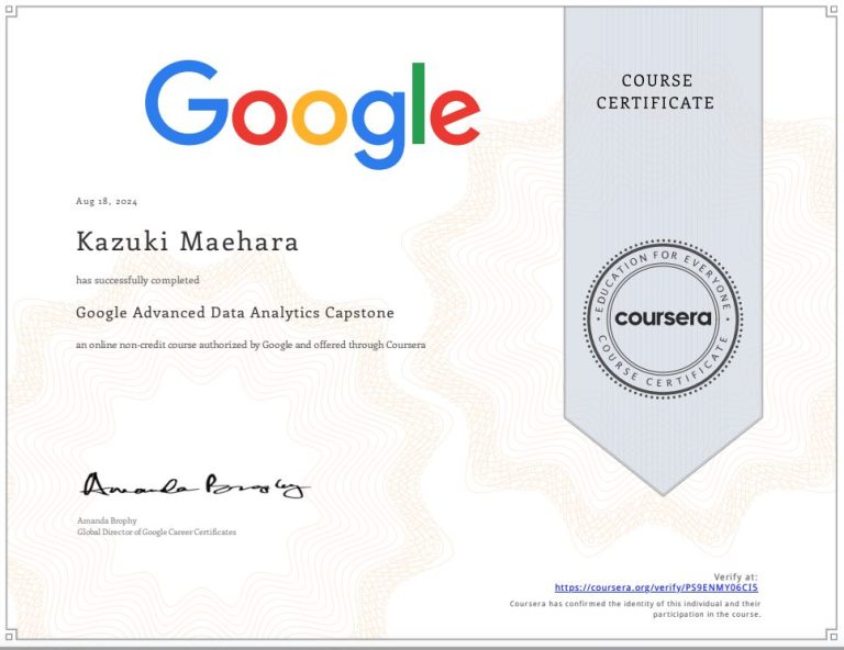 Google Advanced Data Analytics Capstone – Coursera | Enjoy The Journey